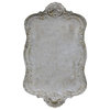 Decorative Metal Tray With Distressed Gray Finish - French Country ...