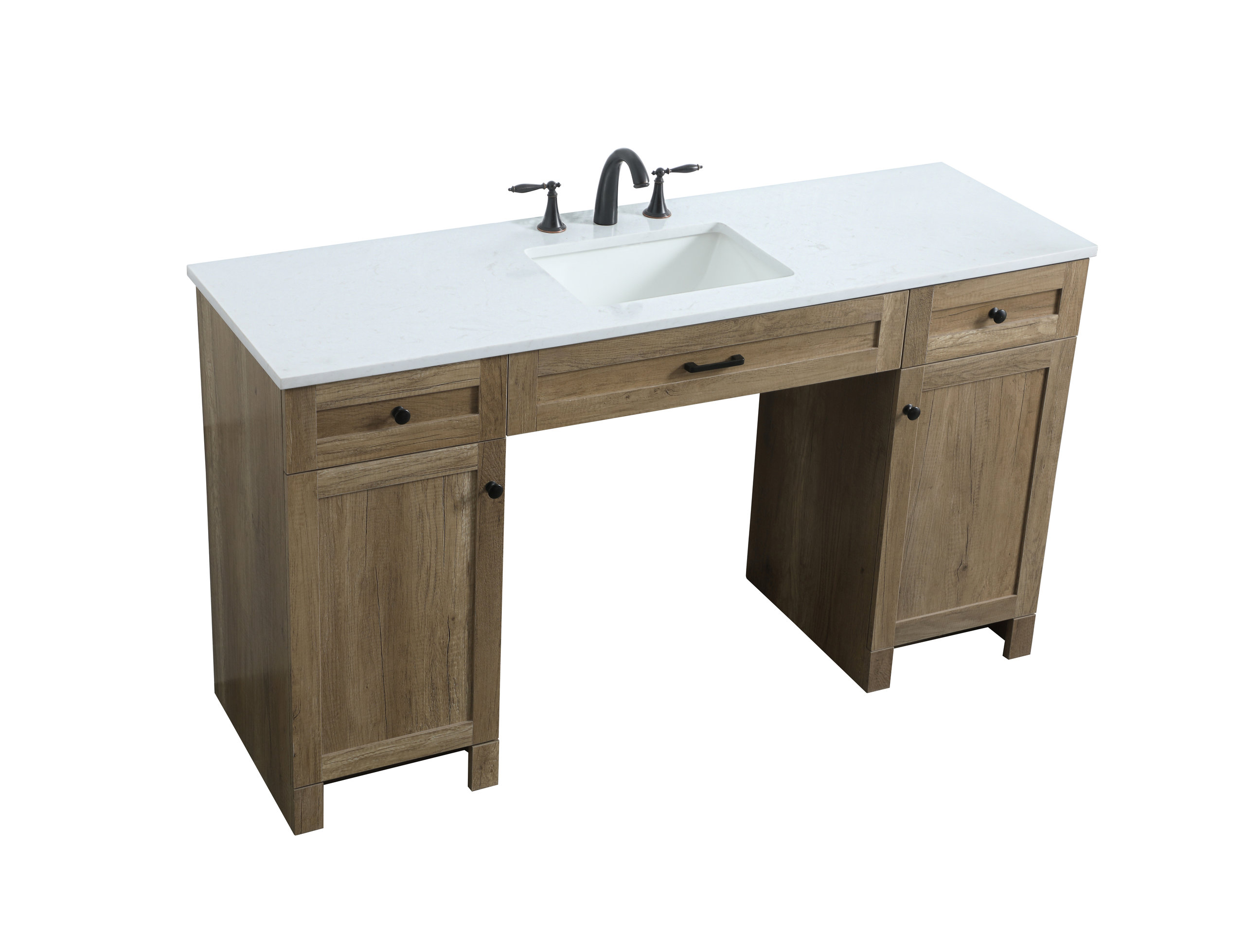 54" ADA Compliant Bathroom Vanity, 60" - Farmhouse - Bathroom Vanities ...