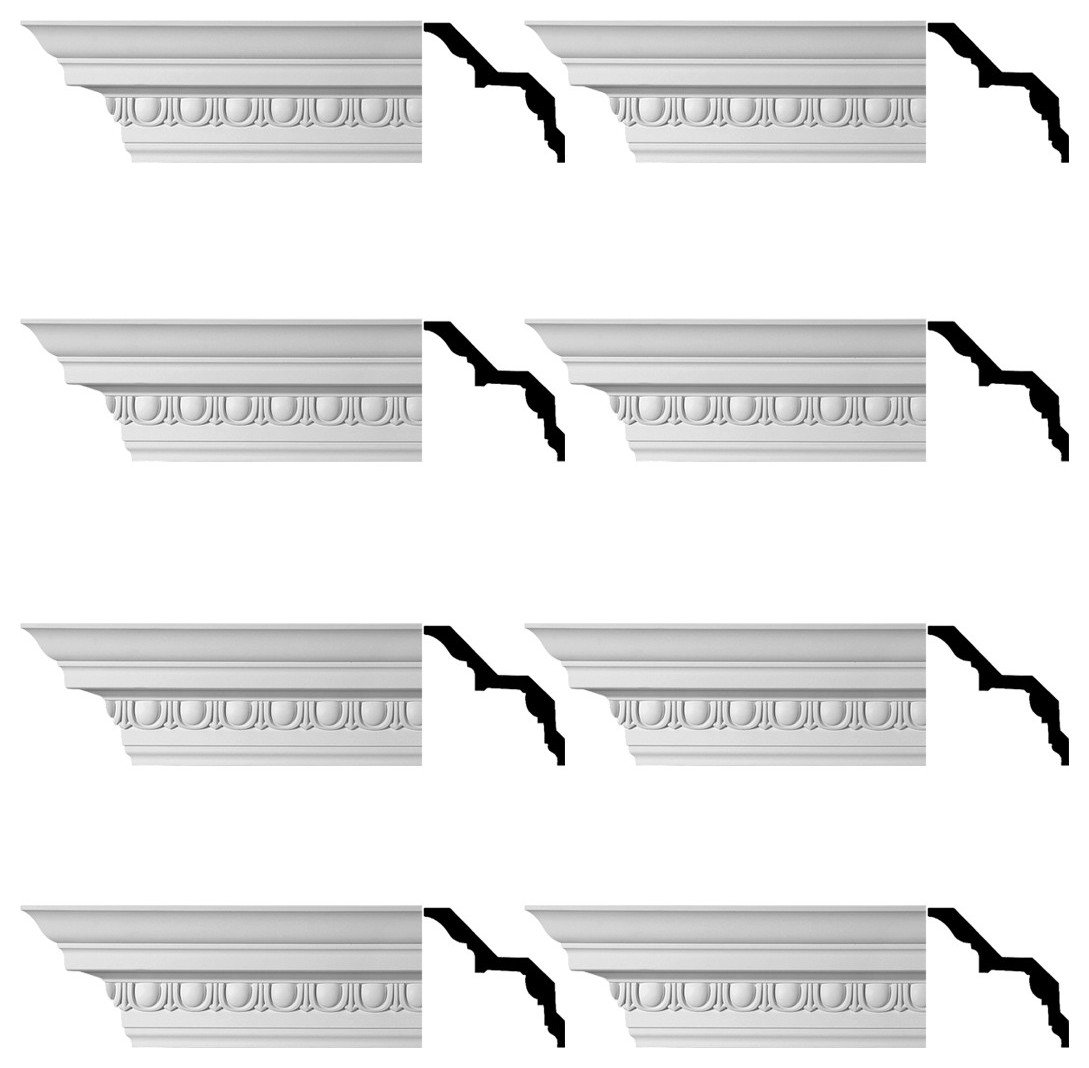 Ornate Cornice White Urethane Saint Denis Design 8 Pieces Totaling 752 ...