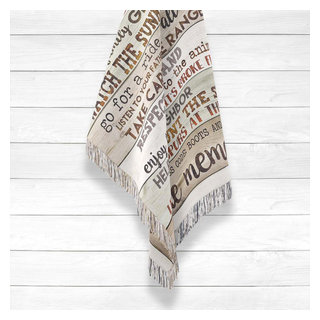 Laural Home Rustic Ranch Woven Throw with Fringe Edge, 50" X 60 ...