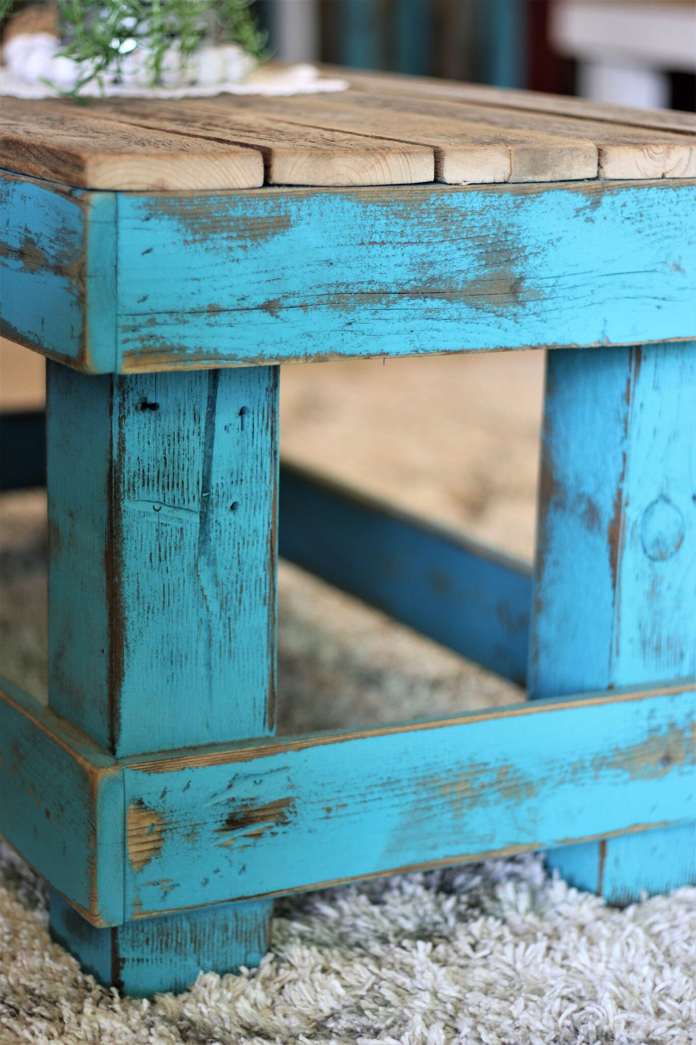 Turquoise Combo Coffee Table - Farmhouse - Coffee Tables - by Doug and ...