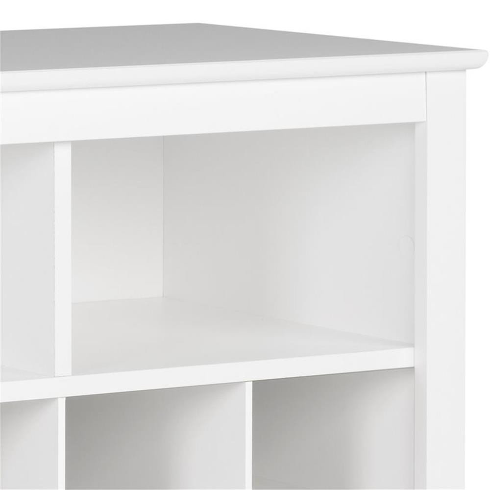 Prepac 36 Cubby 60" Versatile Wooden Shoe Cubby Console in White ...