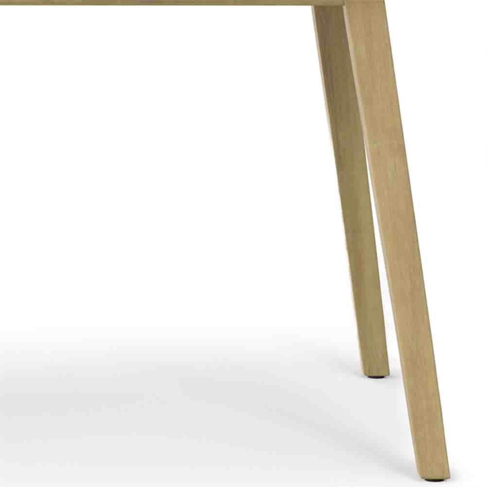 Kona 65 inch Wide Contemporary Outdoor Dining Table in Light Teak ...