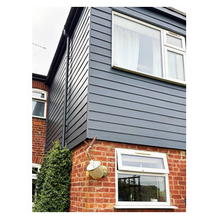 Anthracite grey James Hardie cladding installation in Baldock ...