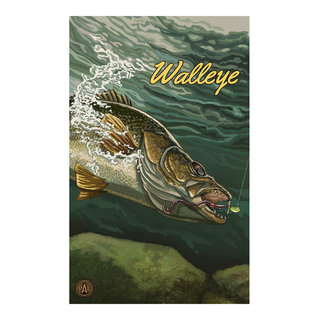 by Artist Paul A. Lanquist Walleye Art Print, 30"x45" - Contemporary - Fine Art Prints - by Art ...