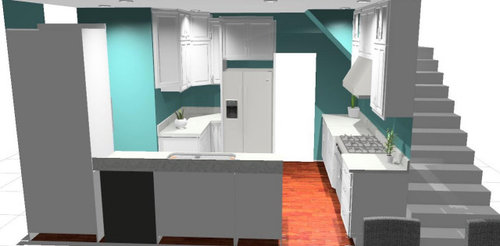 What's the best way to hide this kitchen ceiling wedge?