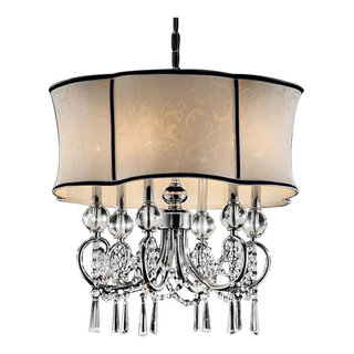 Juliana Traditional Ceiling Lamp, Chrome - Traditional - Pendant ...