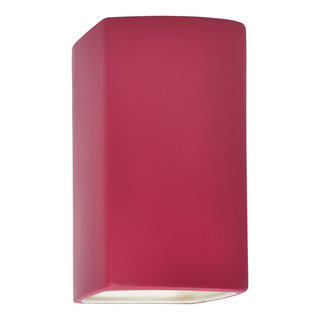 Ambiance Small Rectangle Outdoor Wall Sconce, Open, Cerise, E26 ...