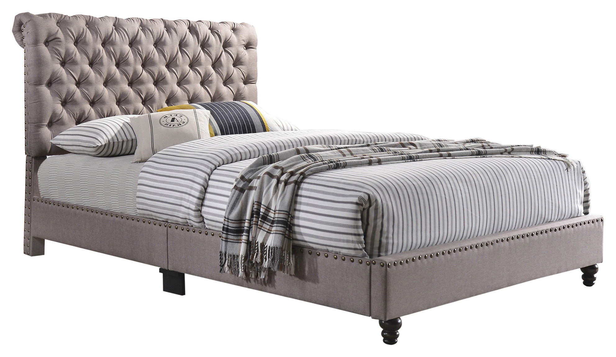 Maxx Clay Panel Bed, King - Traditional - Panel Beds - by Makers | Houzz