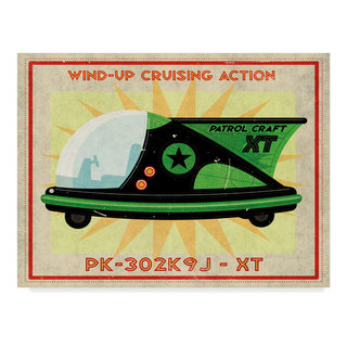 John W. Golden 'Patrol Craft Green' Canvas Art, 19"x14" - Midcentury ...