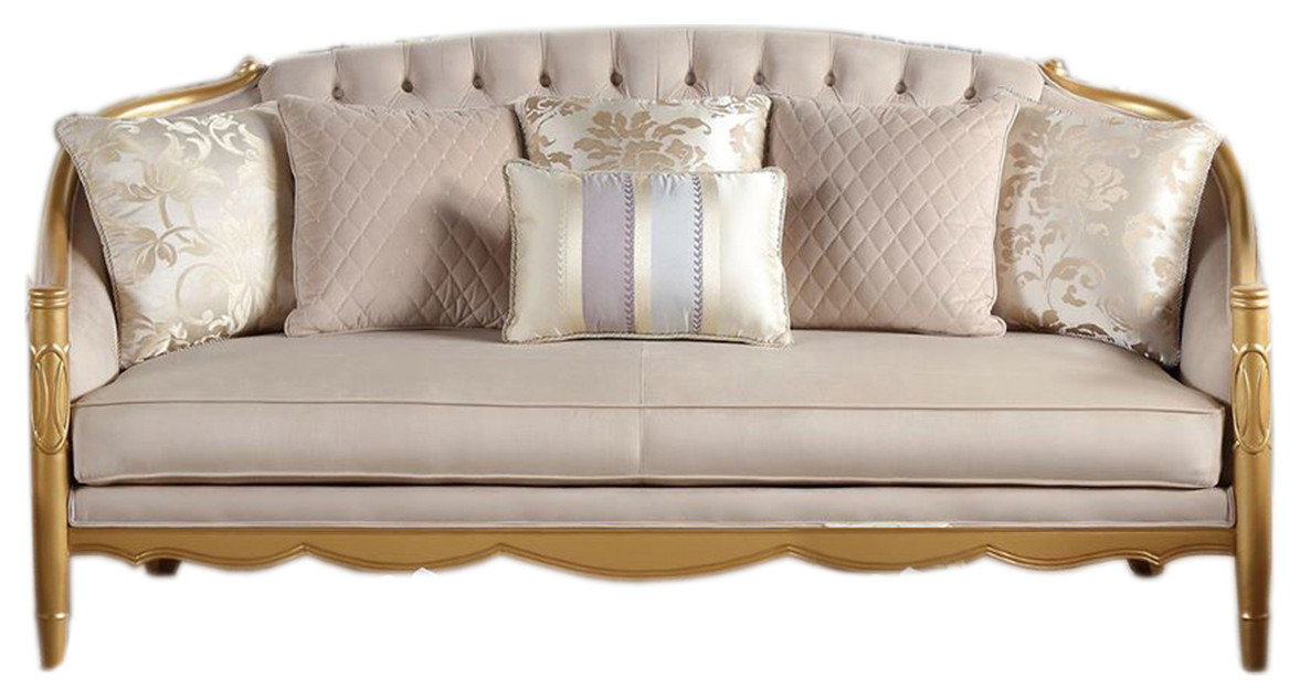 Infinity Gold and Cream Sofa - Traditional - Sofas - by Infinity Furniture | Houzz