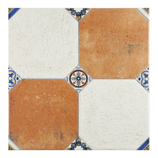 Manises Decor Mix Porcelain Floor and Wall Tile Sample - Contemporary ...