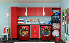 Red washer and dryer what paint color goes with that?