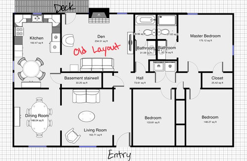 Floor plan advice on whole house remodel