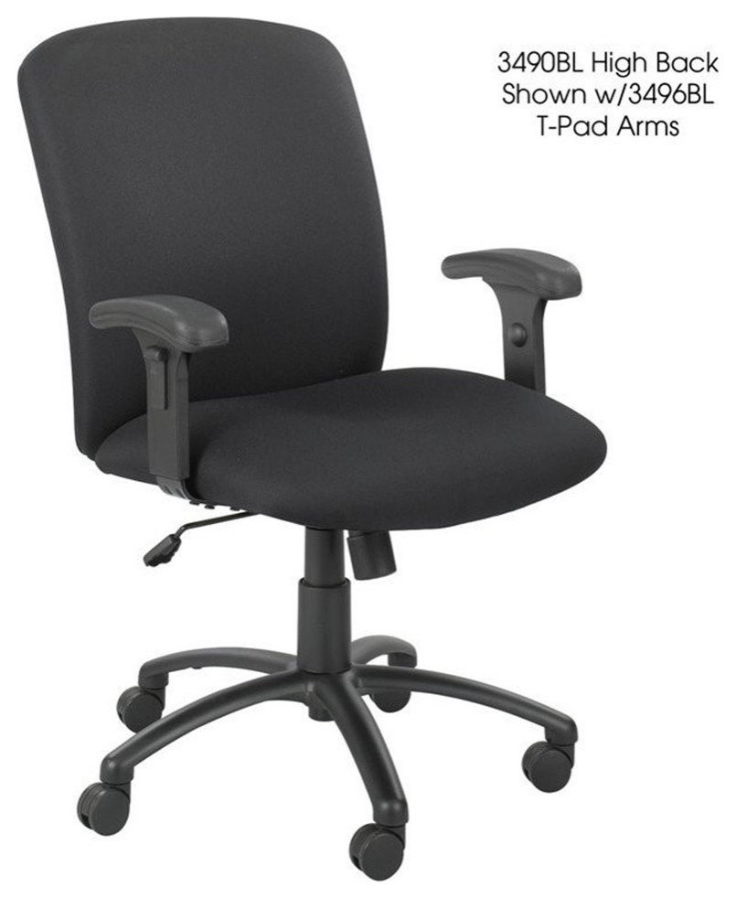 Pemberly Row Big and Tall High Back Task Office Chair in Black ...