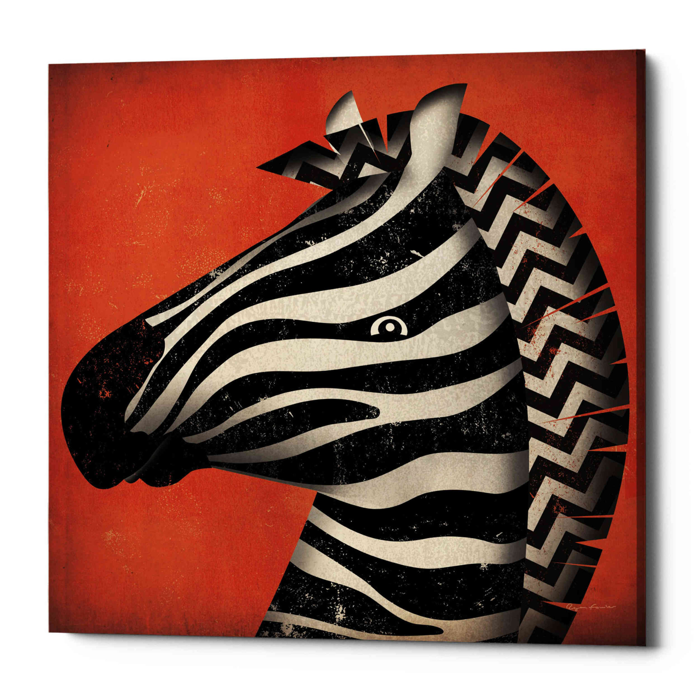 Epic Graffiti 'Zebra Wow' by Ryan Fowler, Giclee Canvas Wall Art, 12" x ...