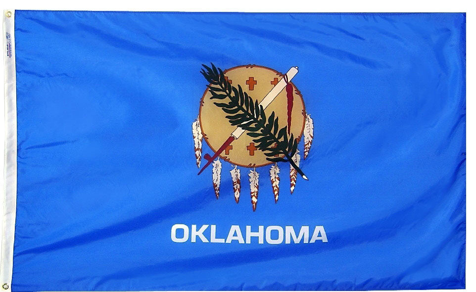 Oklahoma, 5'x8' Nylon Flag - Traditional - Flags And Flagpoles - by ...