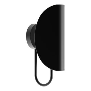 Seno 6" Wall Vanity Matte Black Matte White Interior E12 60W, W5-5/8" x ...