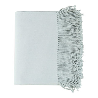 Surya Chantel Pale Blue Throw 50"Wx60"L - Contemporary - Throws - by ...