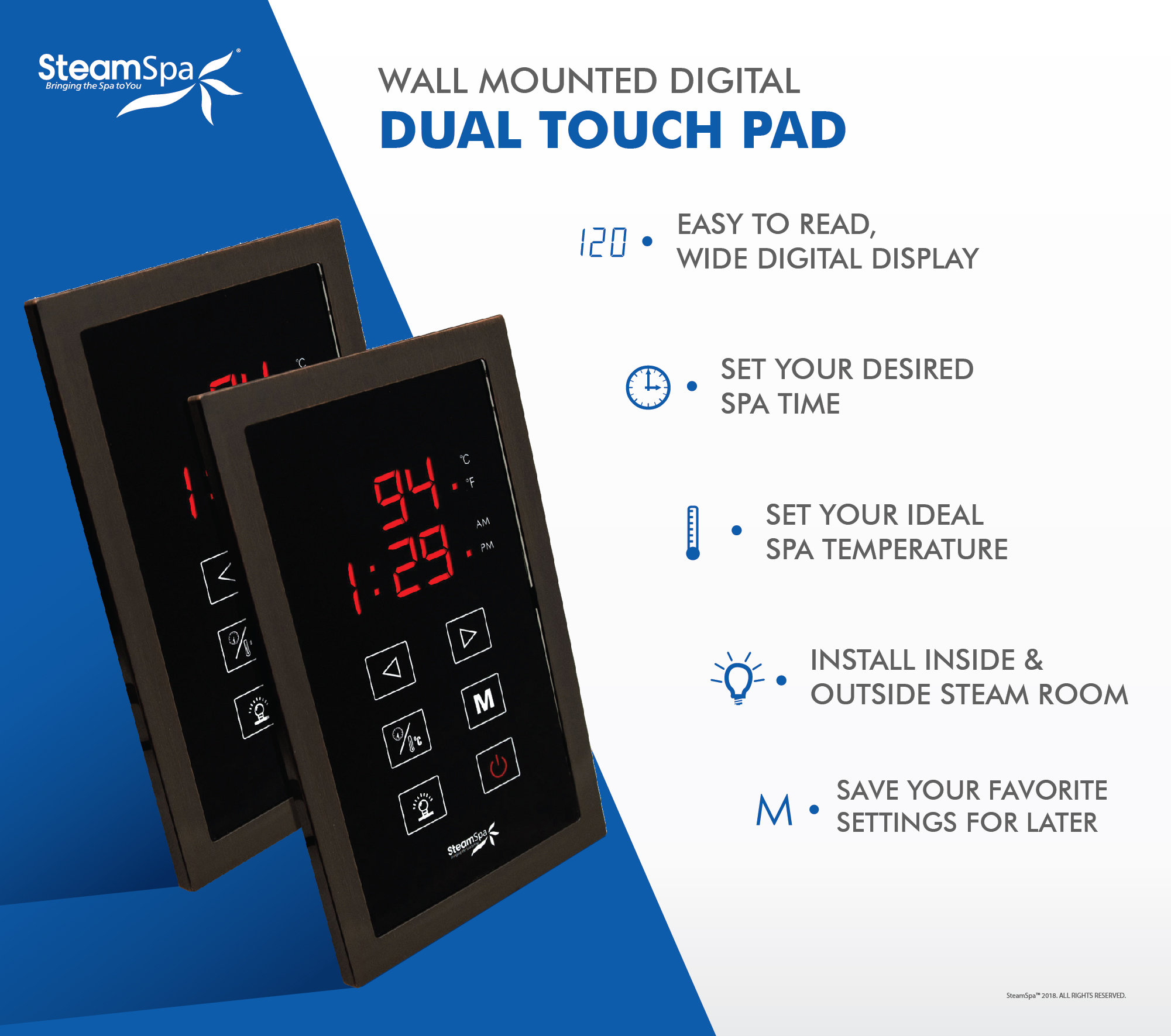 Dual Touch Panel Control System, Oil Rubbed Bronze, 1.25 in L x 4.25 in ...