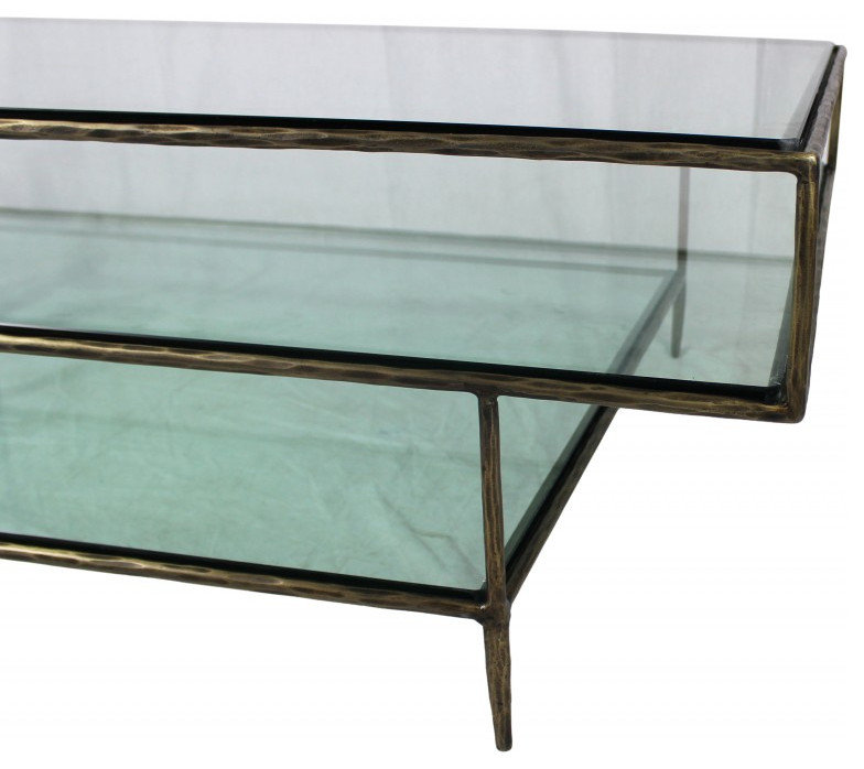 Clear Glass Triple Layered Coffee Table - Contemporary - Coffee Tables ...