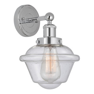 Edison Oxford 7" Sconce, Polished Chrome Finish - Industrial - Wall ...