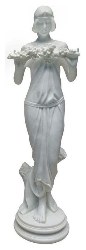 Classic Art Nouveau French Nymph Bonded Marble Resin Statue ...