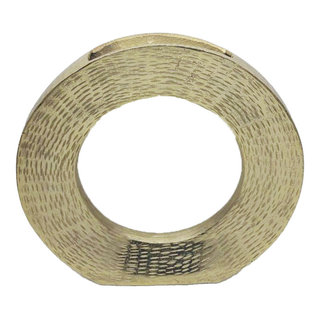 Metal,14"h,round Open Cut Out Vase,gold - Contemporary - Vases - by ...