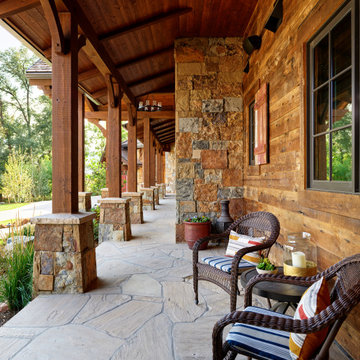 75 Rustic Exterior Home with a Brown Roof Ideas You'll Love - May, 2022 ...