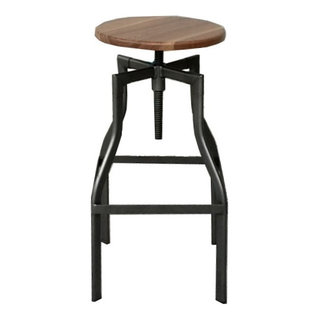 Mack Adjustable Stool - Industrial - Bar Stools And Counter Stools - by ...