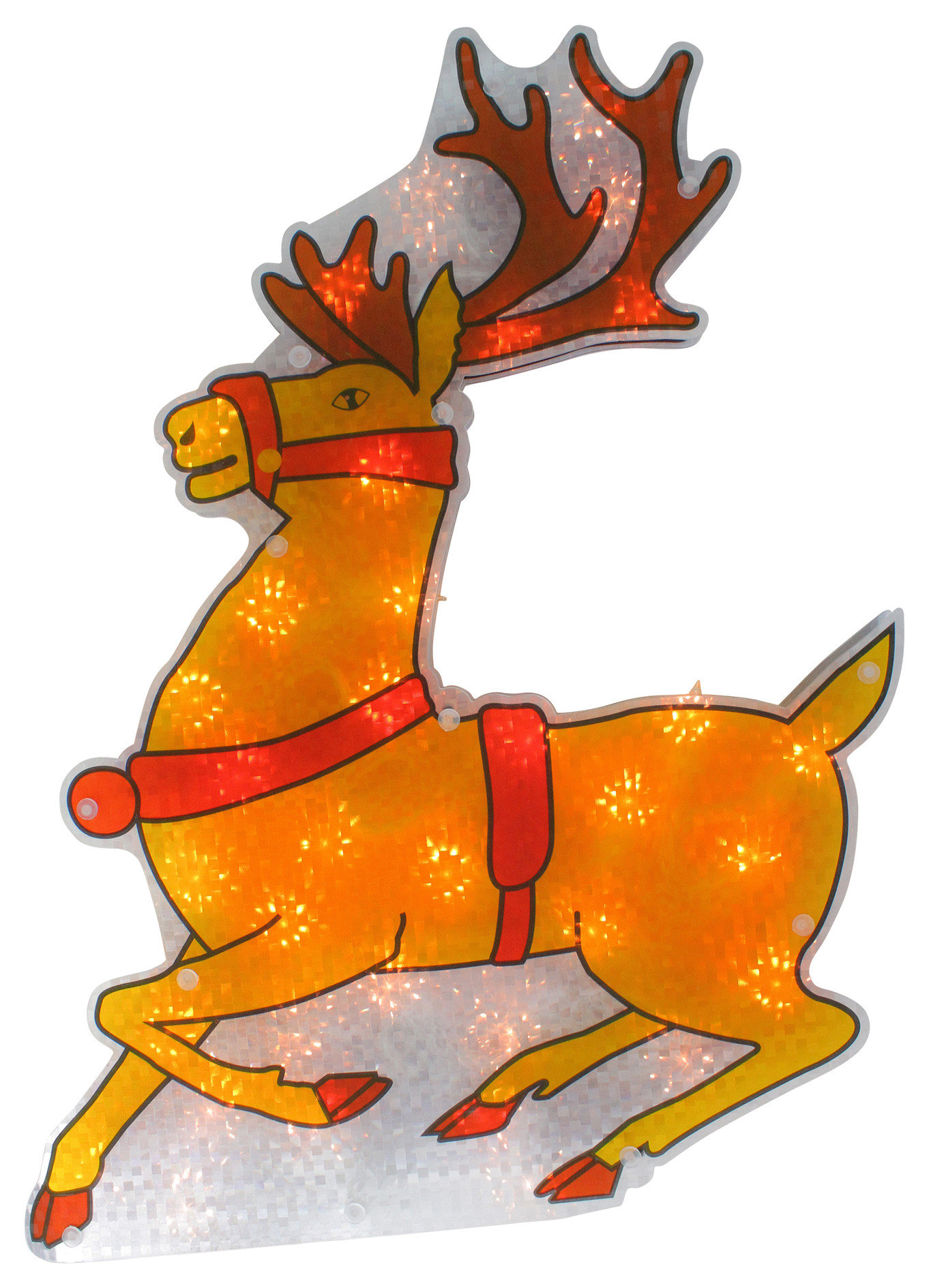 18" Lighted Shimmering Reindeer Christmas Window Silhouette - Modern ...