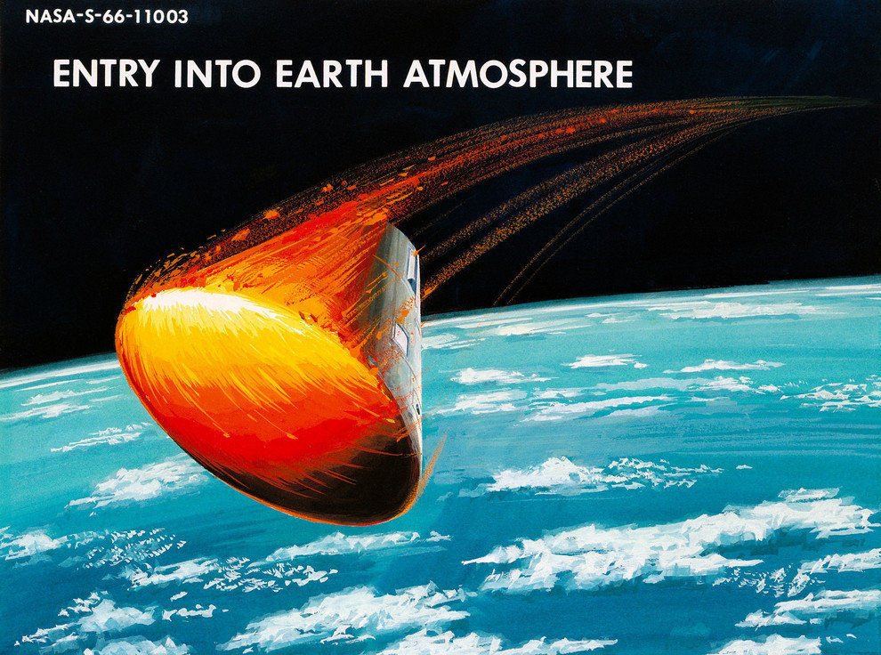 Artist Rendering of Apollo Command Module Print, 16" x 24 ...