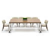 Heloise Modern Walnut and Stainless Steel Dining Table - Contemporary - Dining Tables - by Vig ...