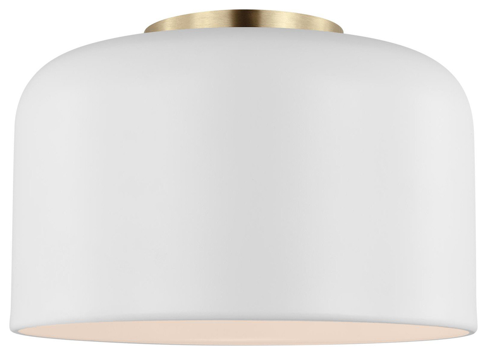 Malone Small Ceiling Flush Mount, Matte White - Transitional - Flush ...