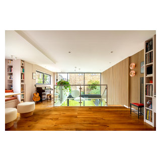 contemporary living room with music area - Contemporary - Living Room ...