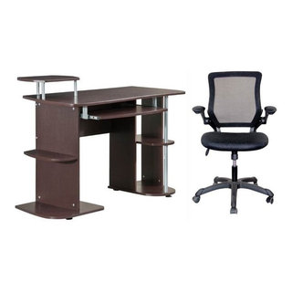 2 Piece Office Set with Computer Desk and Chair - Contemporary - Desks ...