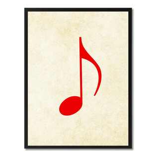 Quaver White Print on Canvas with Picture Frame, 22"x29" - Contemporary ...