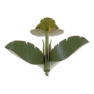 Banana Leaf 3-Light Semi-Flush - Tropical - Flush-mount Ceiling ...