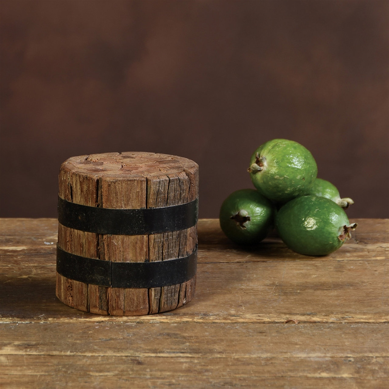 Rustic Natural Wood Bundle Pedestal Stand | 4" Reclaimed Display Iron ...