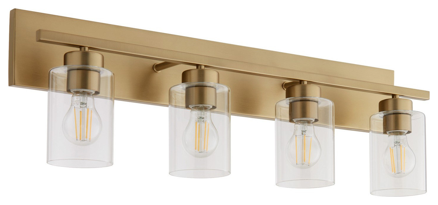 Carter Transitional Vanity in Aged Brass - Transitional - Bathroom ...