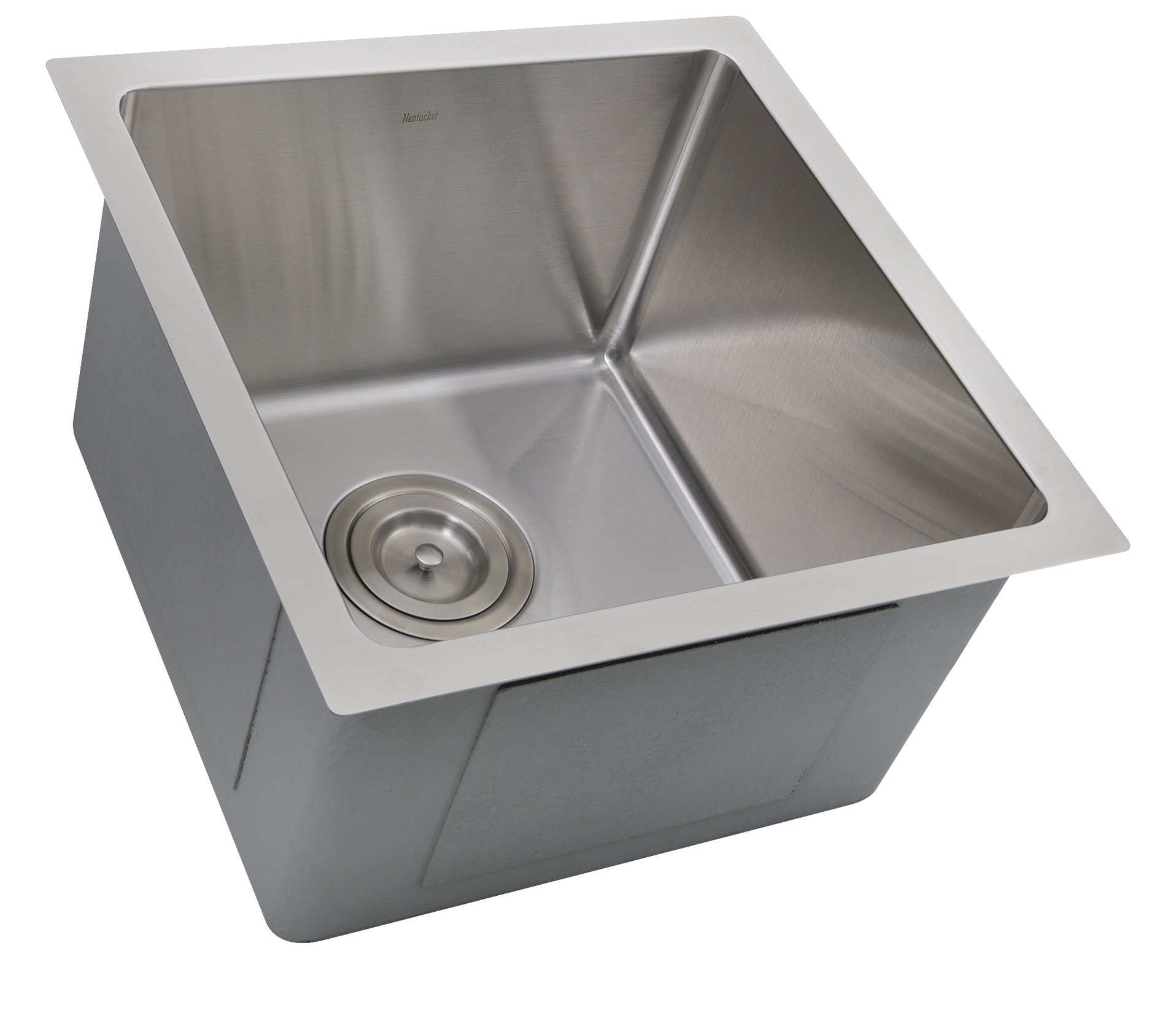 Nantucket Sinks 15" Pro Series Square Undermount Stainless Steel Bar ...