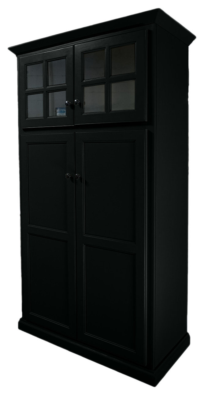 Traditional Pantry with Upper Cabinet Storage - Transitional - Pantry ...
