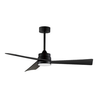 Maxim Lighting Vortex 1-Light 52" Outdoor Fan/LED Kit, Black/White ...