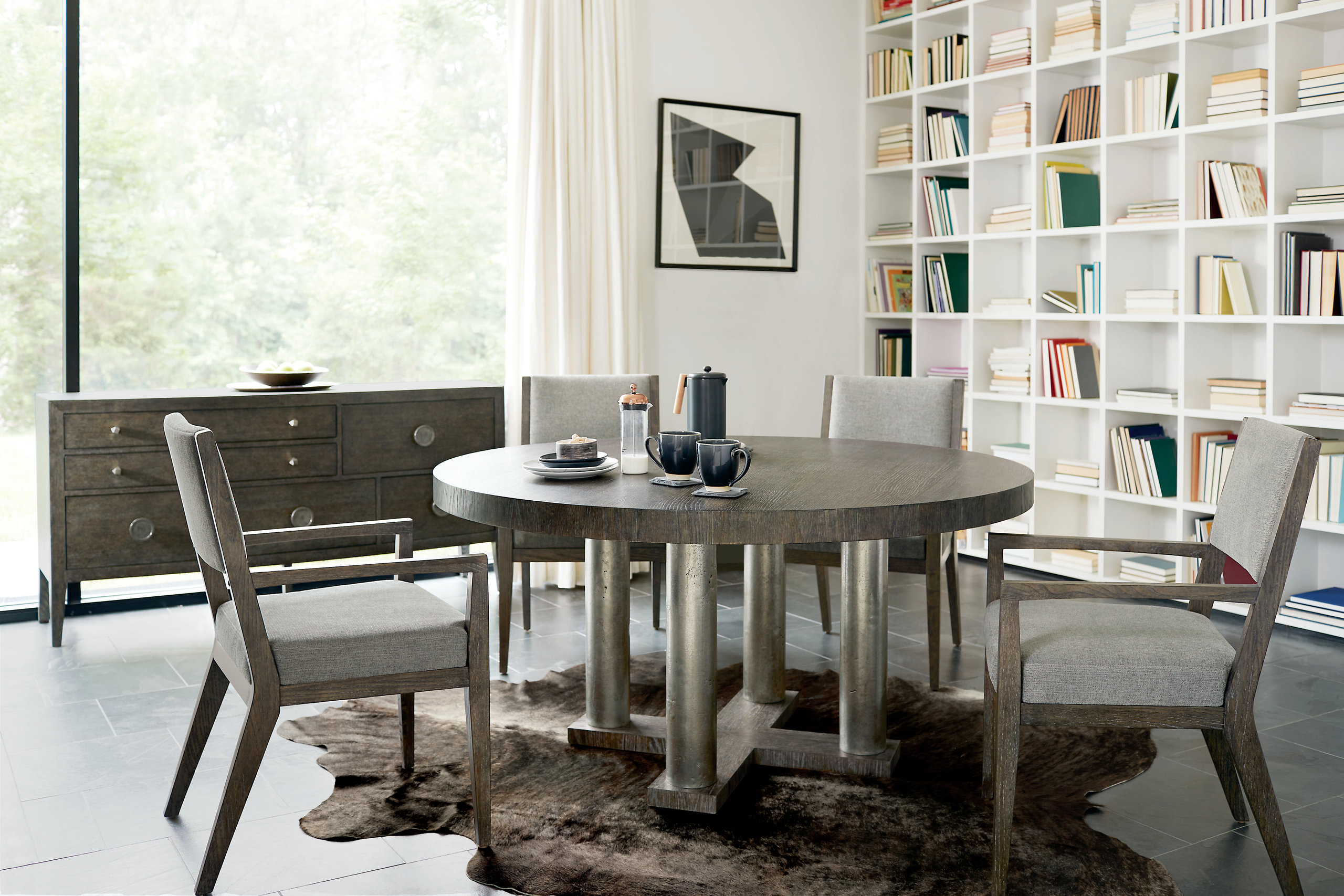 Bernhardt Linea Round Dining Table - Contemporary - Dining Tables - by HedgeApple | Houzz