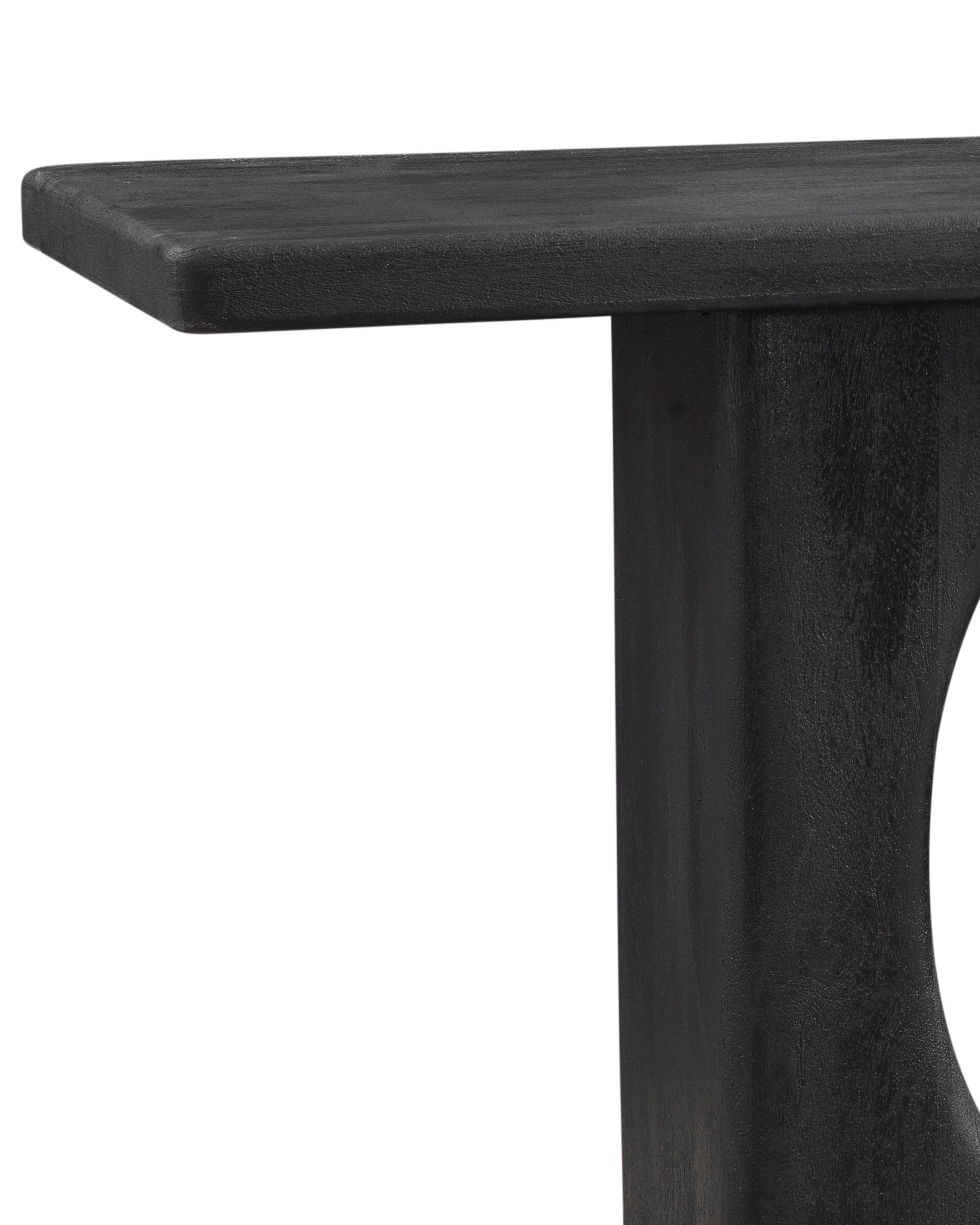 Compass Console Table - Sandblasted Mango Wood - Black - Transitional ...