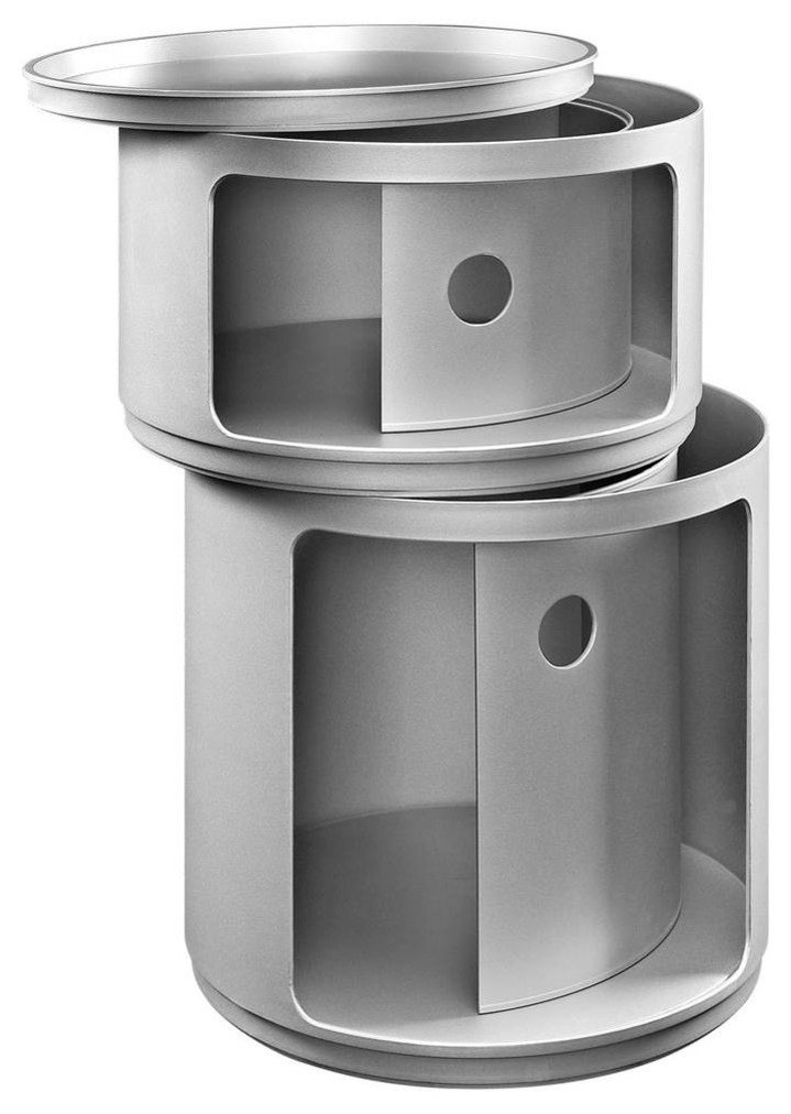 Modern Silver Orbit Storage Module, 16"Lx16"Wx23.5"H - Contemporary ...
