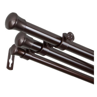 Central Design 13/16 inch Triple Curtain Rod, 120-170" - Transitional ...