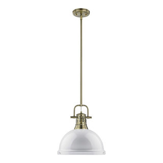 1 Light Rod Pendant in Classic style - 14.63 Inches high by 14 Inches ...