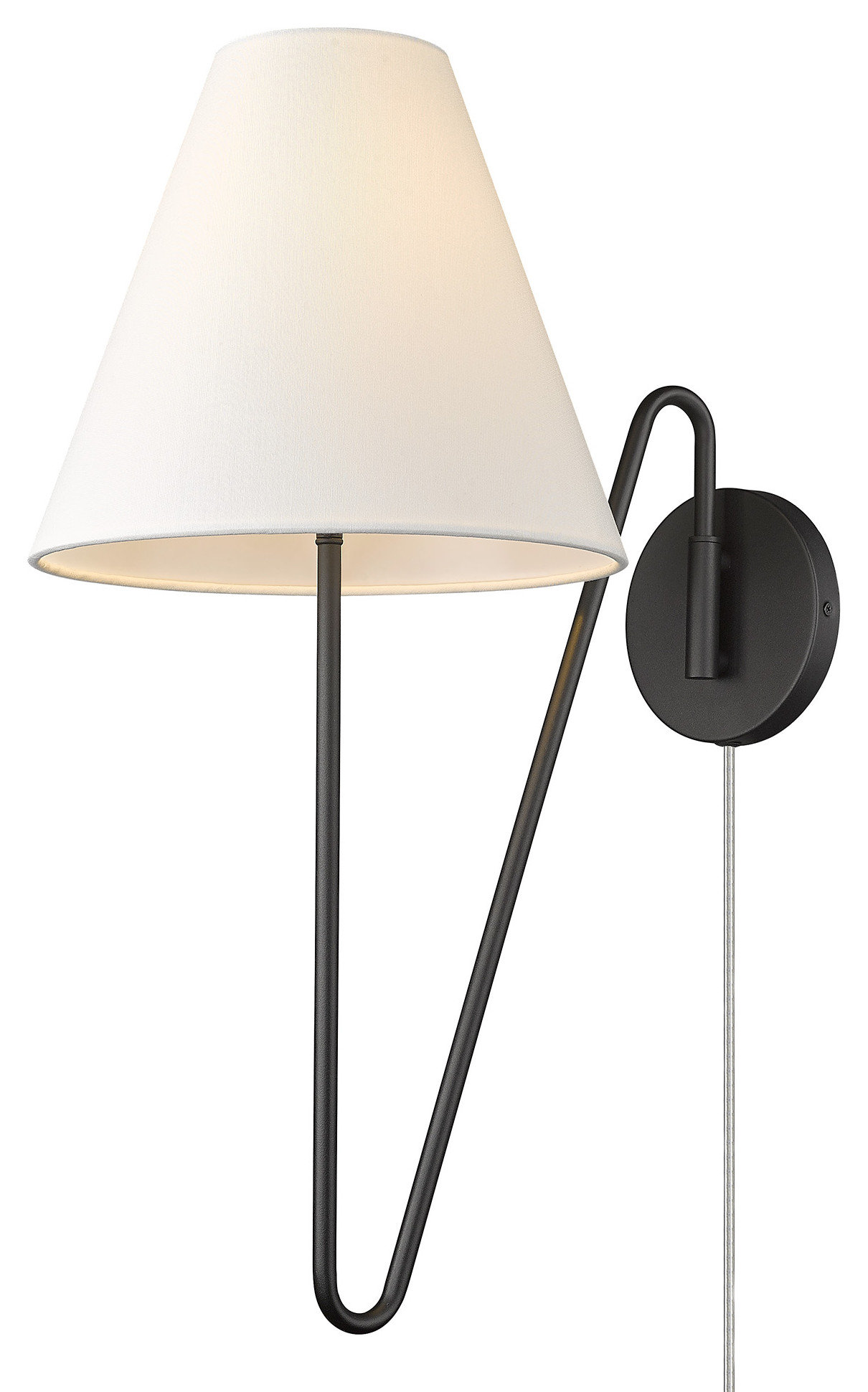 Golden Lighting Kennedy Articulating Wall Sconce, Natural Black/Ivory ...