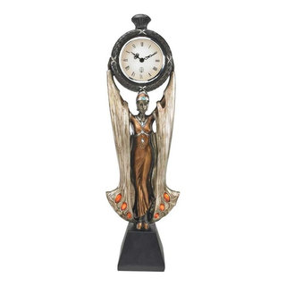 Fortunes Muse Clock - Traditional - Desk And Mantel Clocks - by ...